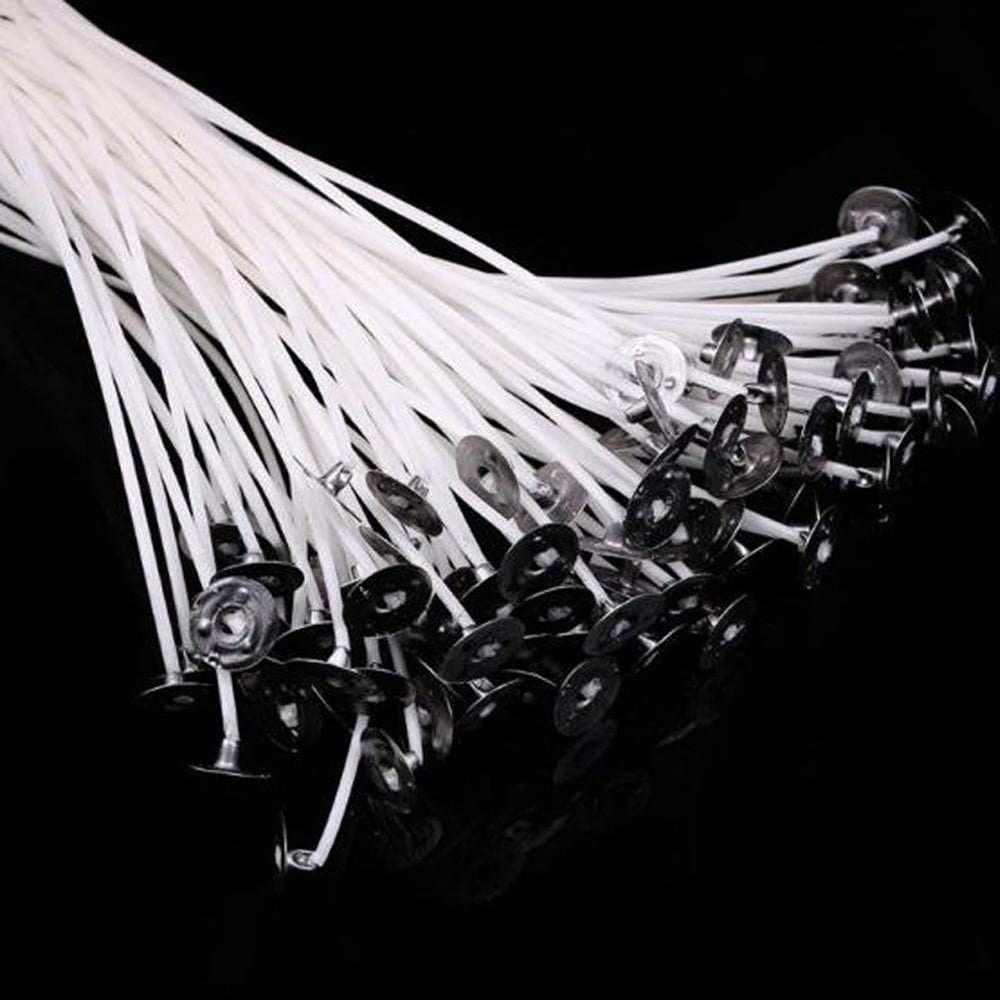 Fdelink Candle Wicks Wicks Pack for Making Candle with Sustainers Waxed ...