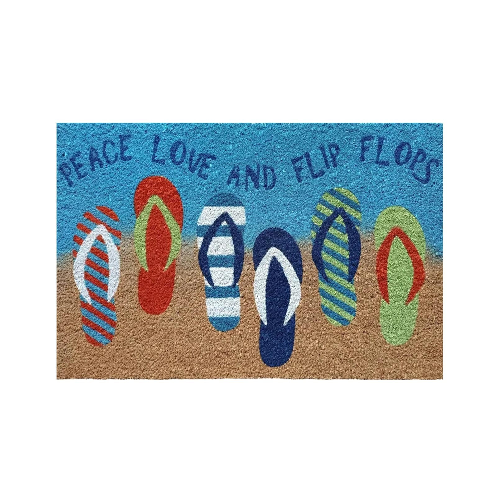 Fdelink Carpet Summer Welcome Sign Hello Sunshine Flip Flop Doormat ...