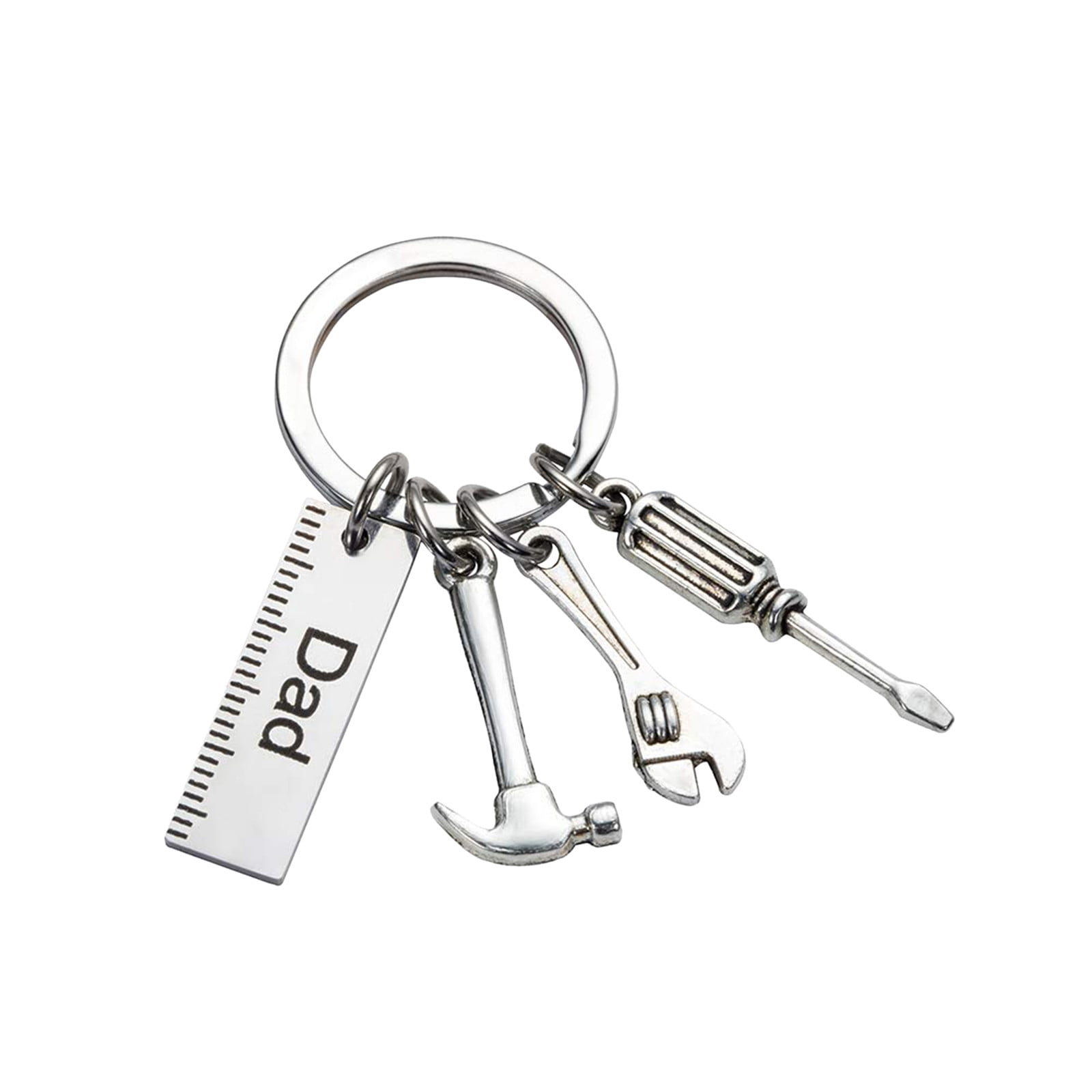 Fdelink Key Chain with Ruler Hammer Keychain Father’s Gifts Screwdriver ...