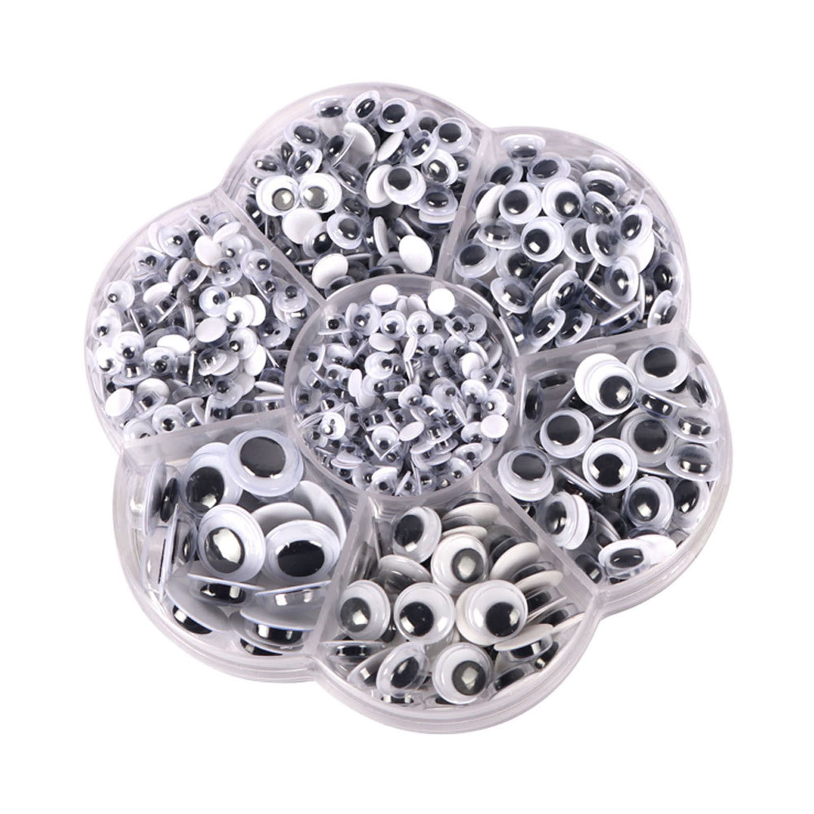 Fdelink Toy Googly Eyes,Black White Eyes,Scrapbooking 500 Self-Adhesive Diy Wiggle Mixed Crafts ...