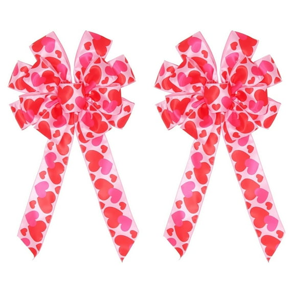 Fdelink Two Valentine's Day Ribbons One Has a Valentine's Day Wreath ...