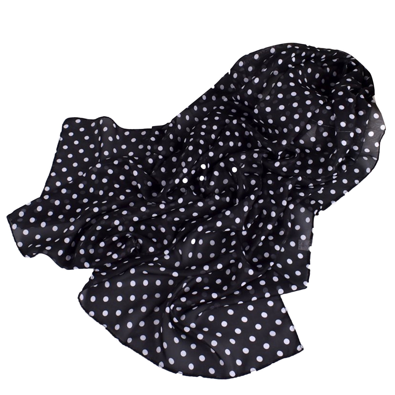 Fdelink Women Polka Dots Print Soft Chiffon Shawl Wrap Wraps Scarf ...