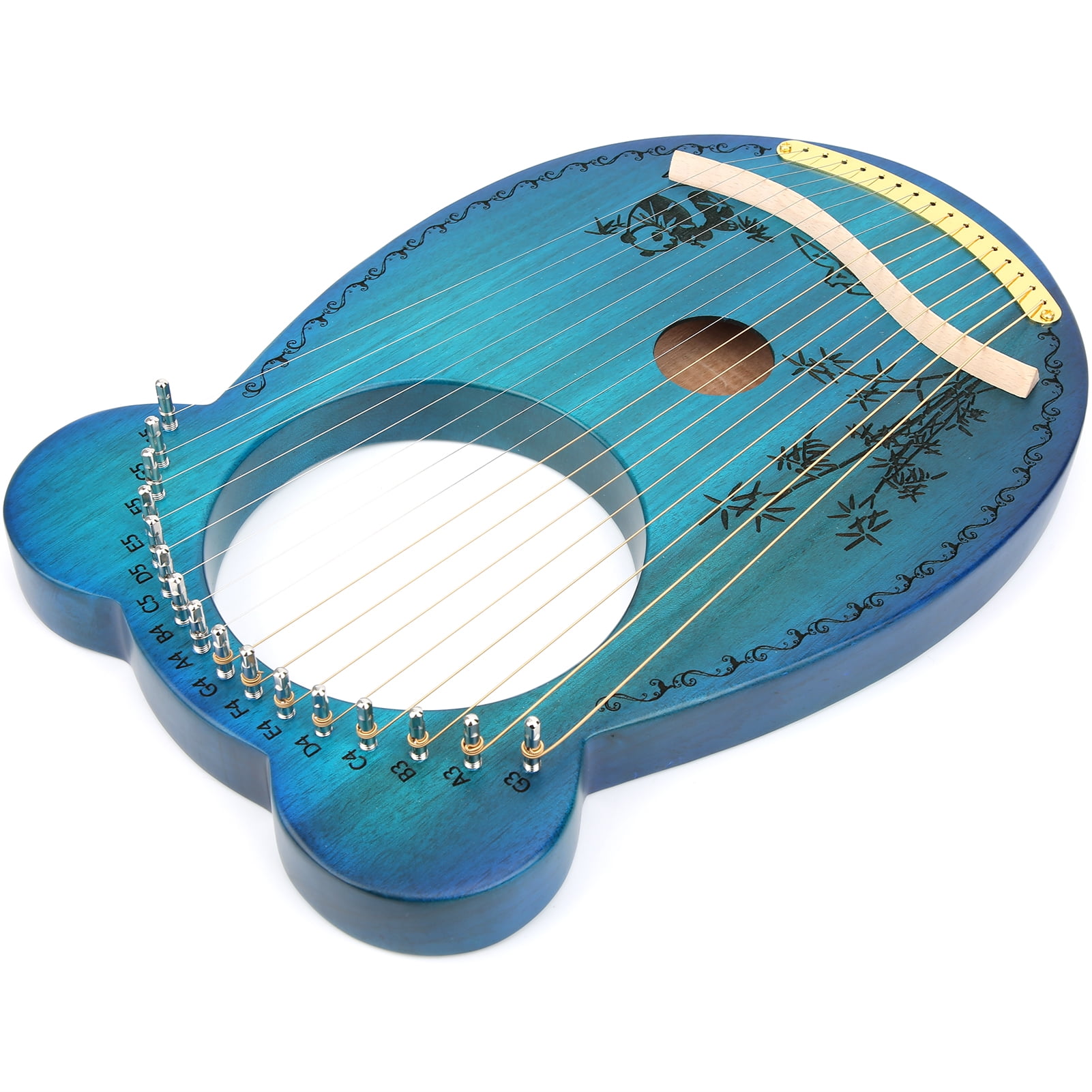 Fdit 16 Strings Harp,Harp,16 Strings Harp Mahogany with Tuner Panda ...