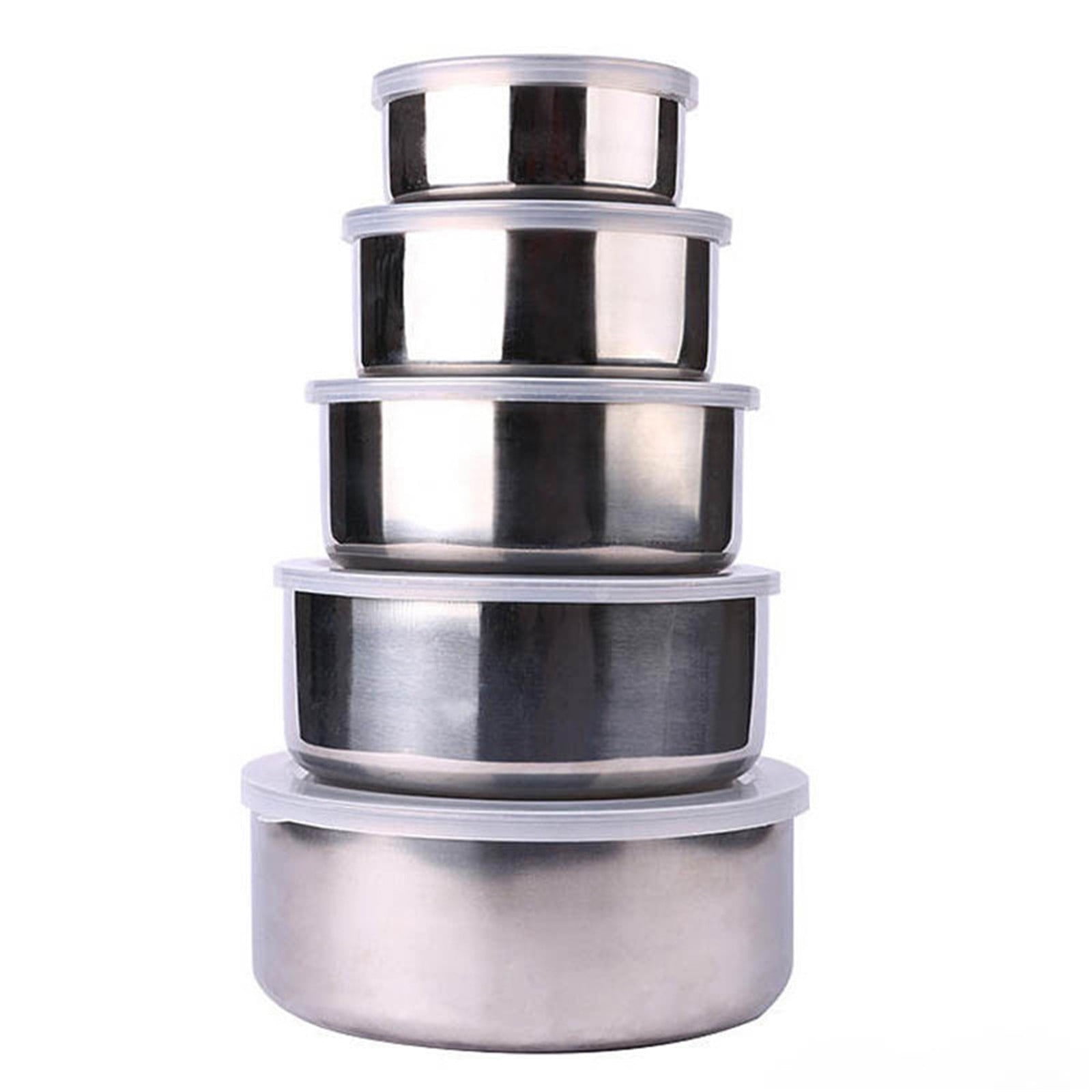 Fdksdf Stainless Steel Large Bowls Set of 5 Sealed Bowl With Cover ...