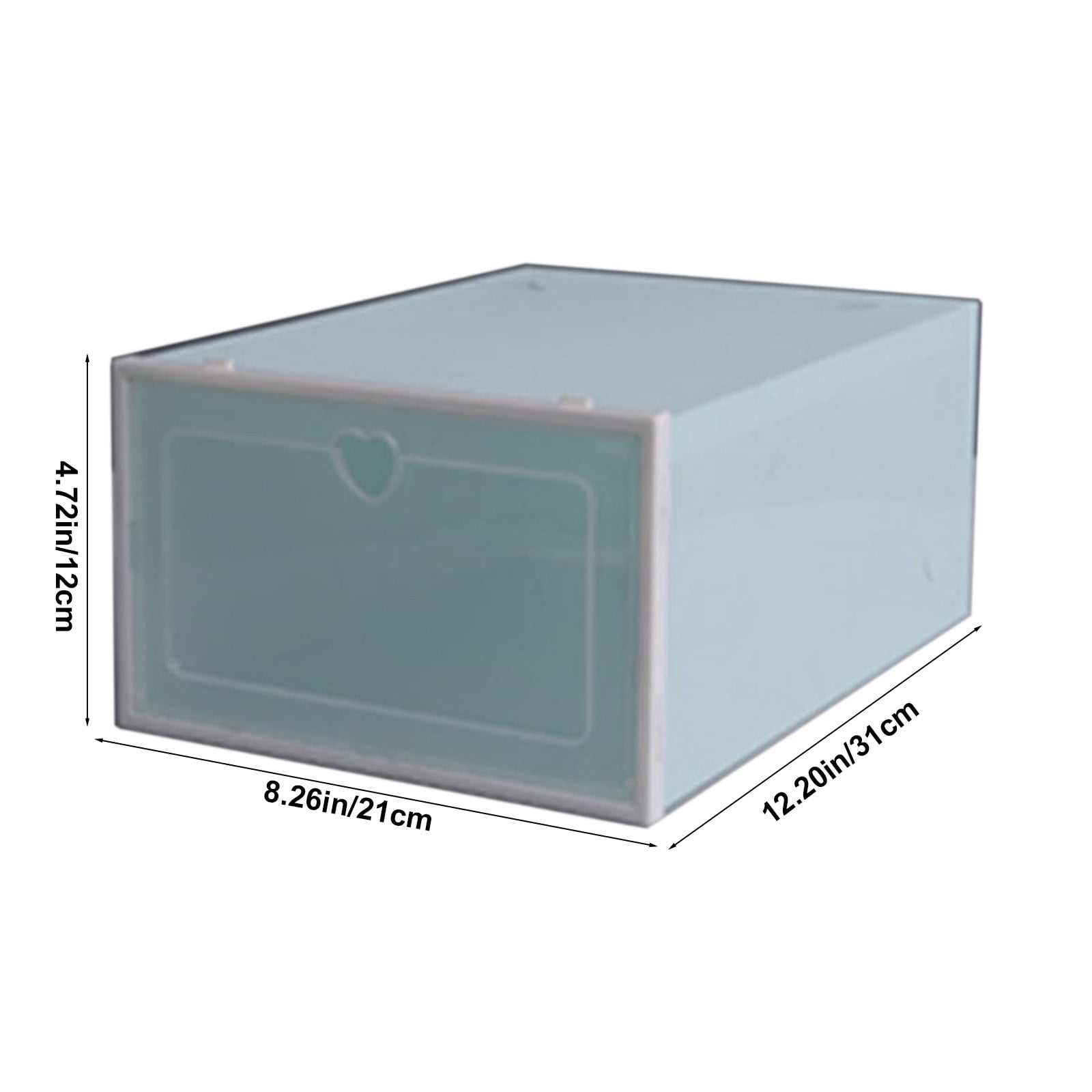 Fdksdf Transparent Plastic Shoe Box Organizer Shoe Box Flip Lid Drawer ...