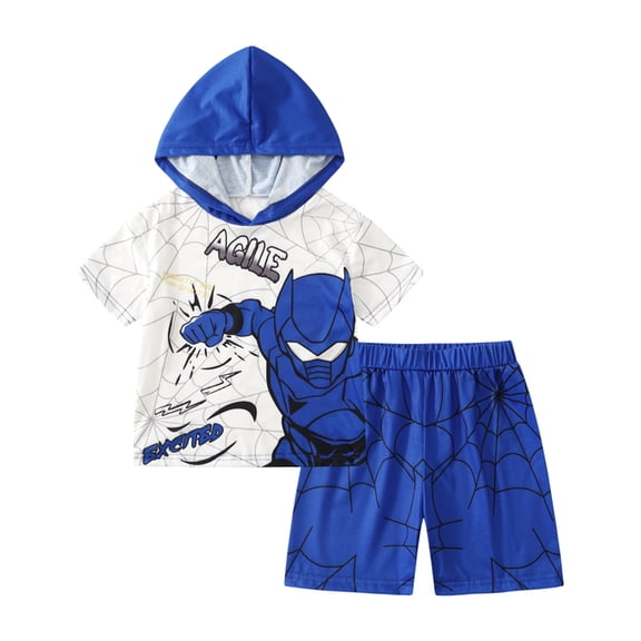 Ccpelsie Boys 2pc Shorts Set Kids Outfit Short Sleeve Top with Graphic ...