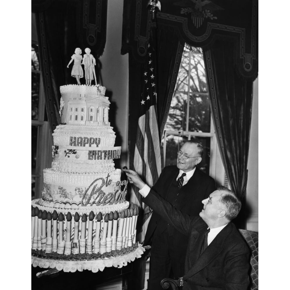 Fdr Presidency. Us President Franklin Delano Roosevelt Admiring His ...