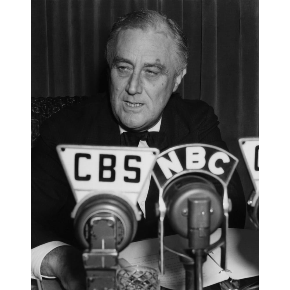 Fdr Presidency. Us President Franklin Delano Roosevelt Delivering ...