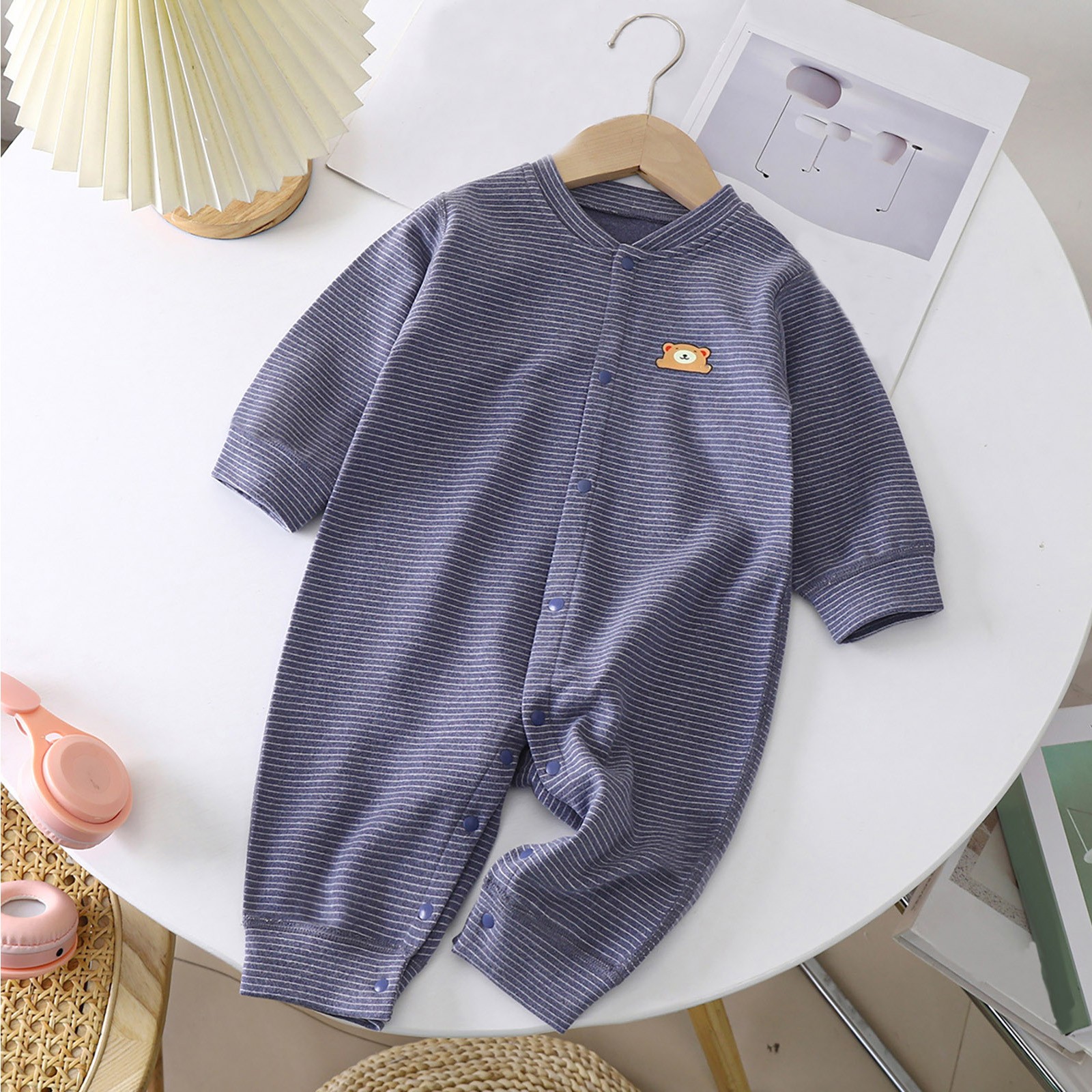 Fdrone Baby Boy Knitted Button Romper Jumpsuit Basic One Piece Outfits ...