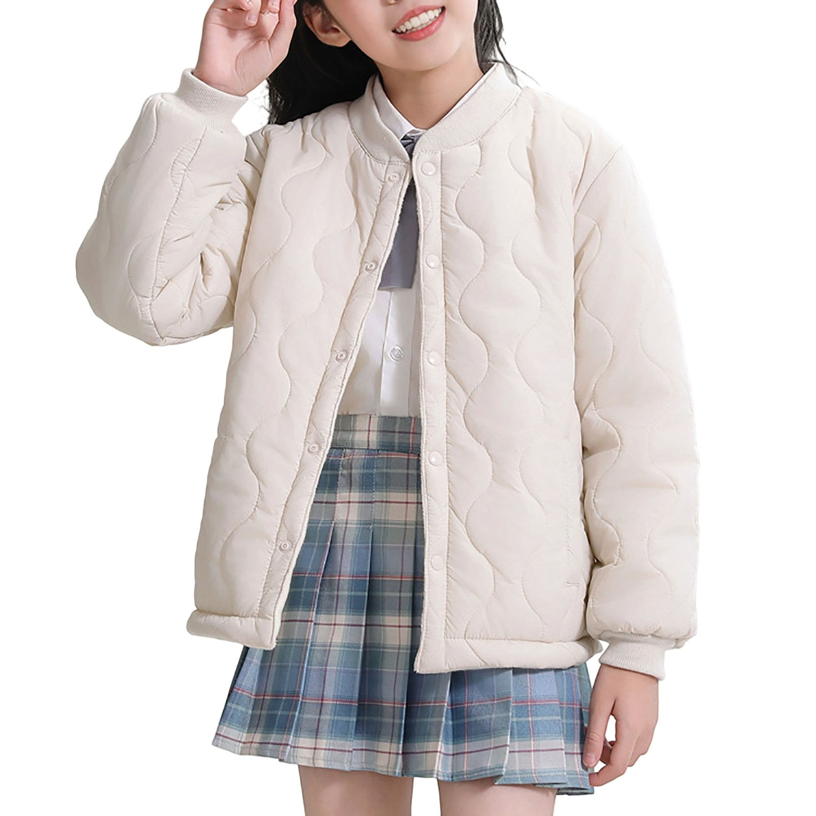 Fdrone Girls Bomber Jacket Puffer Padded with Pockets Boys Fleece ...