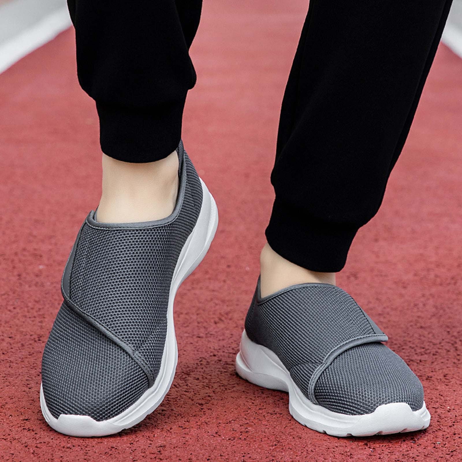 Fdrone Men Women Diabetic Shoes Extra Wide Slip on Adjustable Closure ...