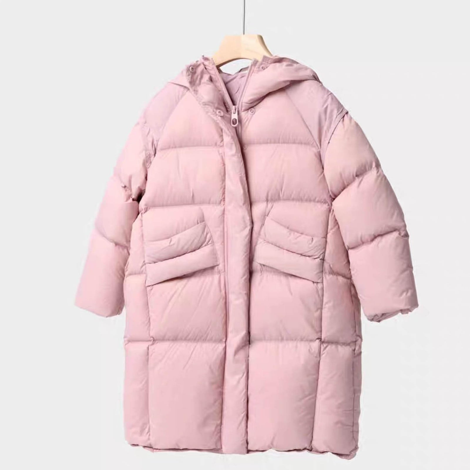 Fdrone Teen Girls Lightweight Jackets Mid Length Coats Cozy Solid Color ...