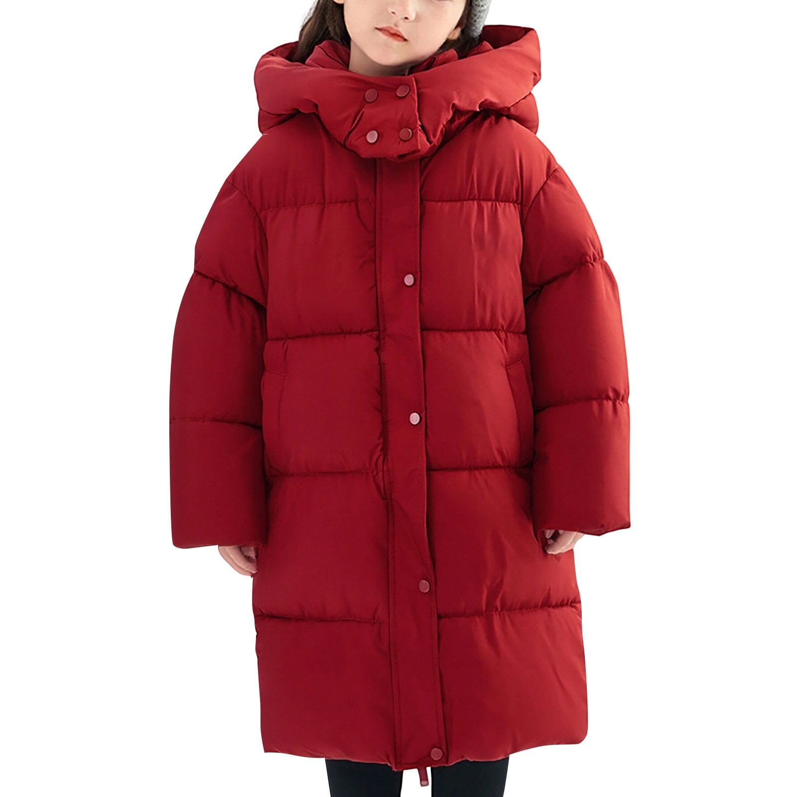 Fdrone Thicken Down Coat for Girls Boys Hooded Padded Winter Thick Warm Puffer Jacket Kids ...