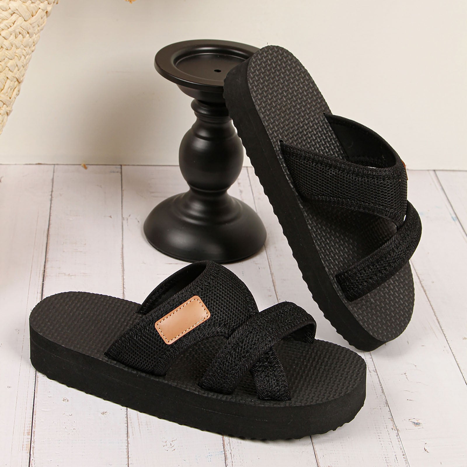 Fdrone Women Mesh Orthopedic Slide Sandals with Arch Support Hollow ...