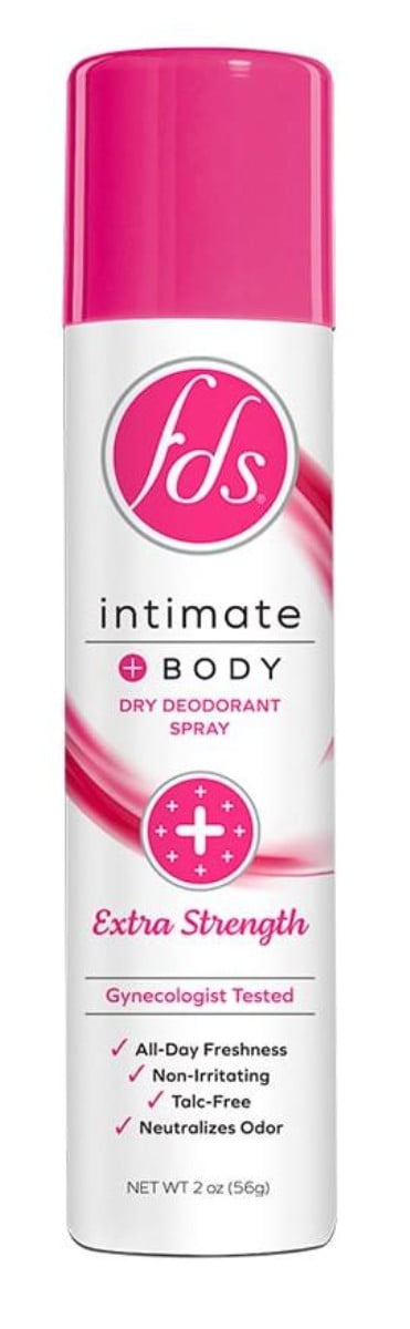 Fds Intimate + Body Dry Spray Deodorant Extra Strength 2oz - Walmart.com