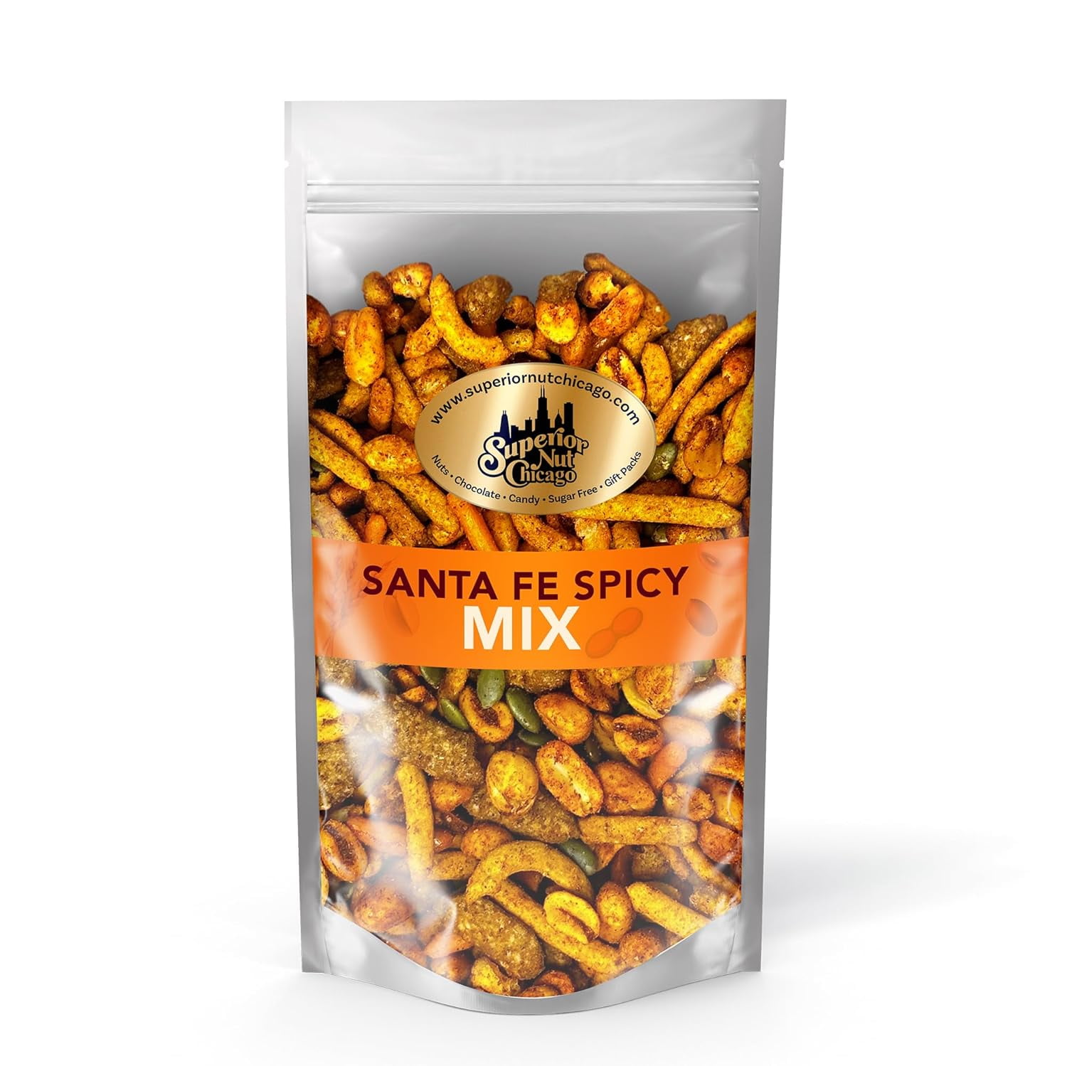 Fe Trail Mix - Spicy Mix - hot spicy s, hot Cajun corn sticks, sesame ...