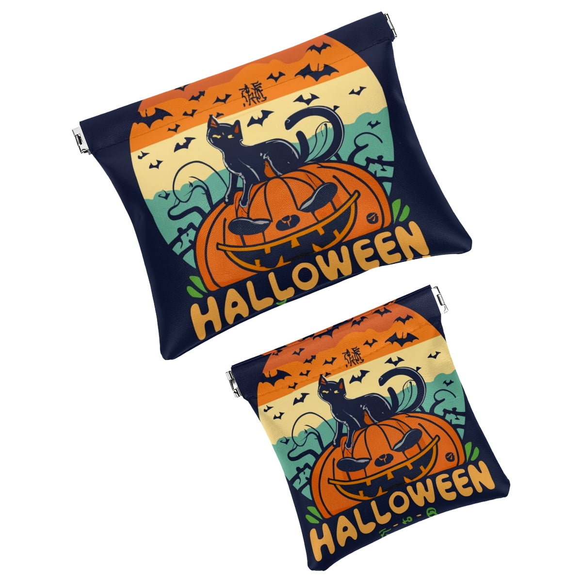 FeBohao 2 PCS Cosmetic Shrapnel Bag Cute Makeup Toiletry Bags Wallet ...