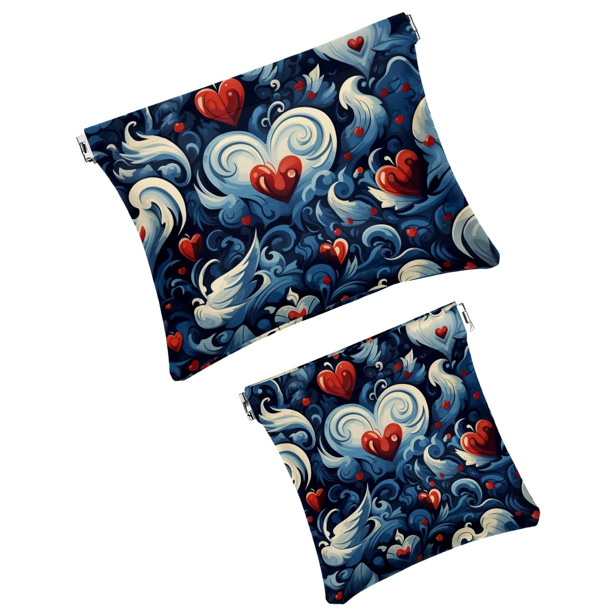 FeBohao 2 PCS Cosmetic Shrapnel Bag Cute Squeeze Purse Makeup Toiletry ...