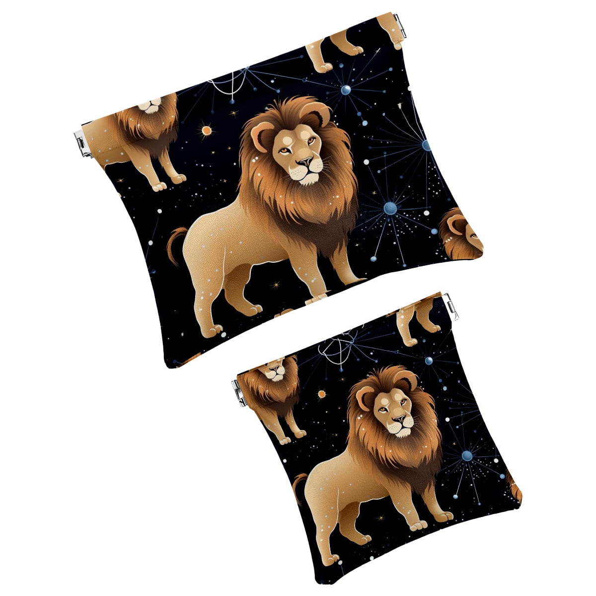 FeBohao 2 PCS Cosmetic Shrapnel Bag Sturdy Squeeze Purse Wallet Makeup ...