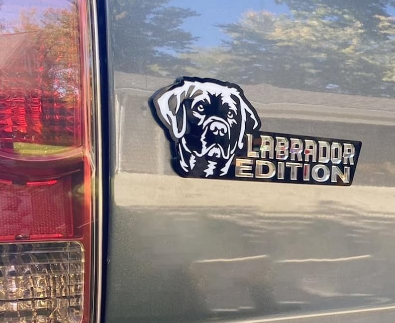 FeBohao Dog Car Badge Laser Cutting Car Emblem, Funy Novelty Dogs Badge ...