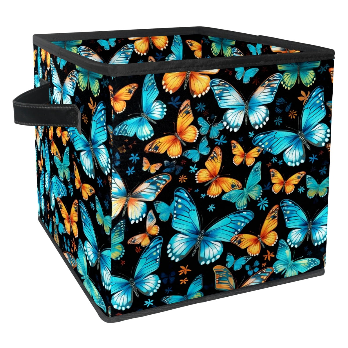 FeBohao Storage Bins Boxes Fabric with Cardboard Medium Collapsible ...