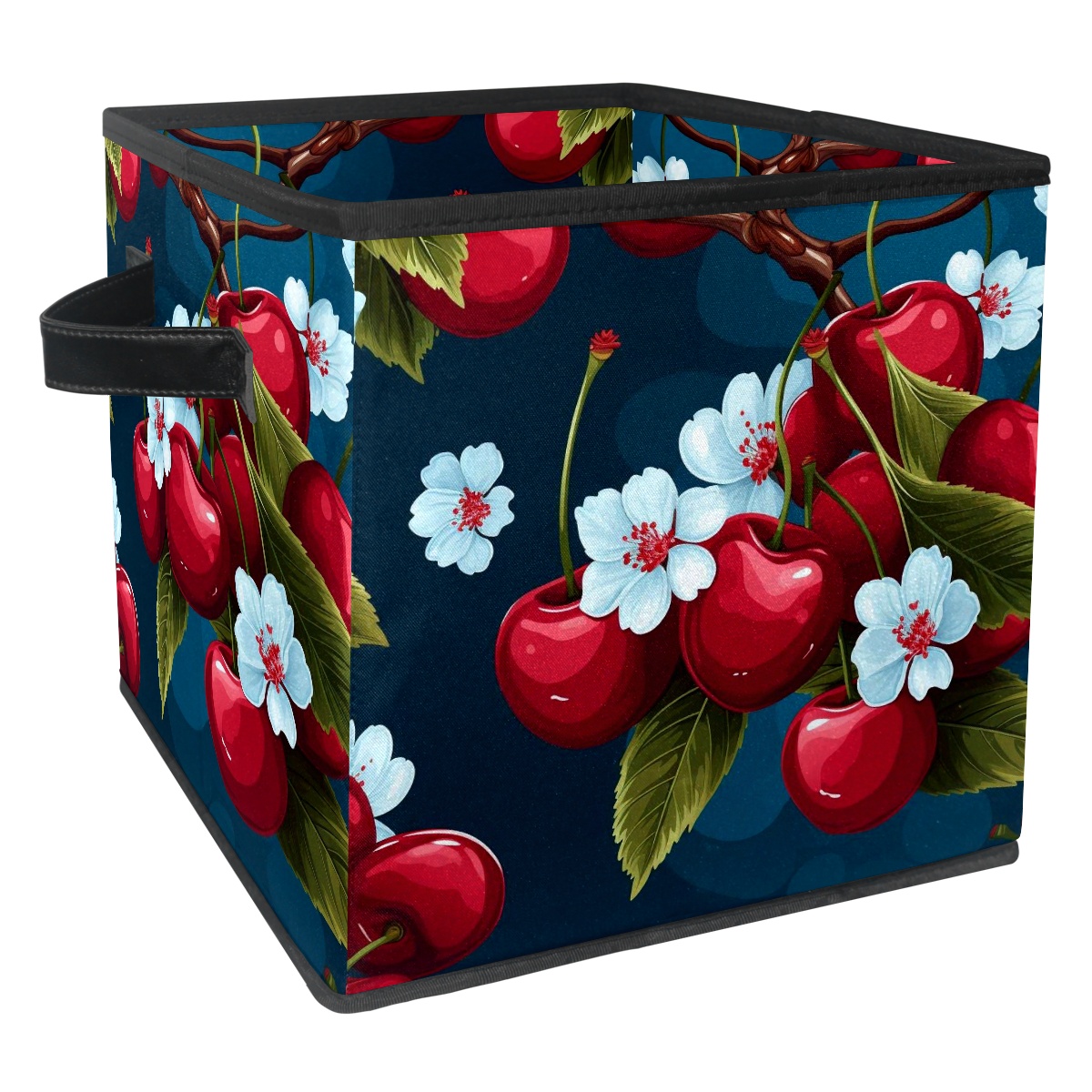 FeBohao Storage Bins Boxes Fabric with Cardboard Square Collapsible ...