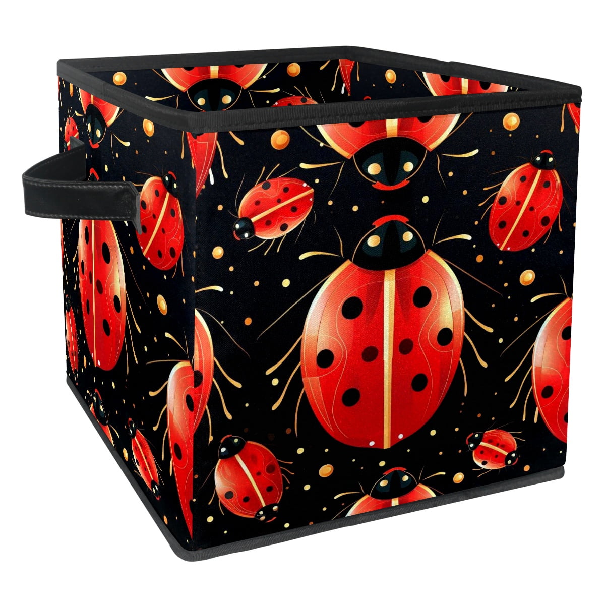 FeBohao Storage Bins Boxes Fabric Leather Handle Large Capacity ...