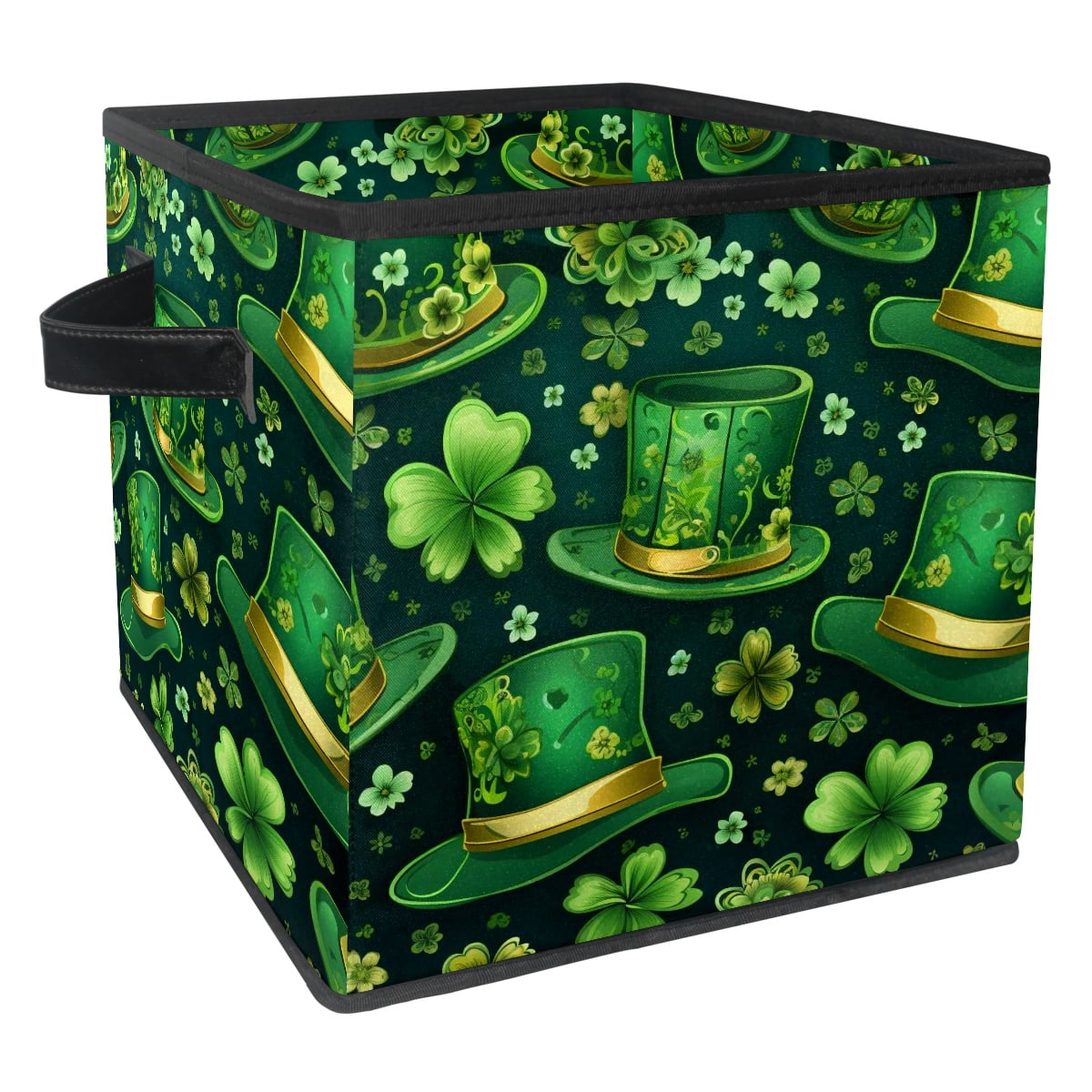 FeBohao Storage Bins Boxes Fabric Leather Handle Large Capacity ...