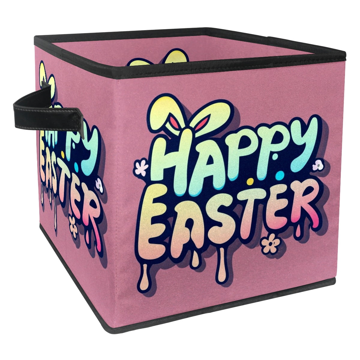 FeBohao Storage Bins Boxes Fabric Leather Handle Large Capacity ...