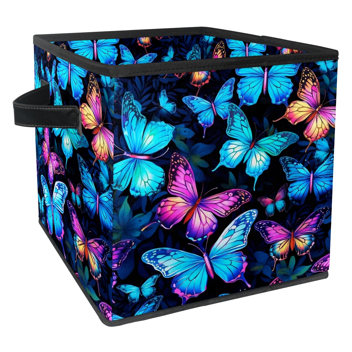 FeBohao Storage Bins Boxes Oxford with Cardboard Cube Foldable Sock ...