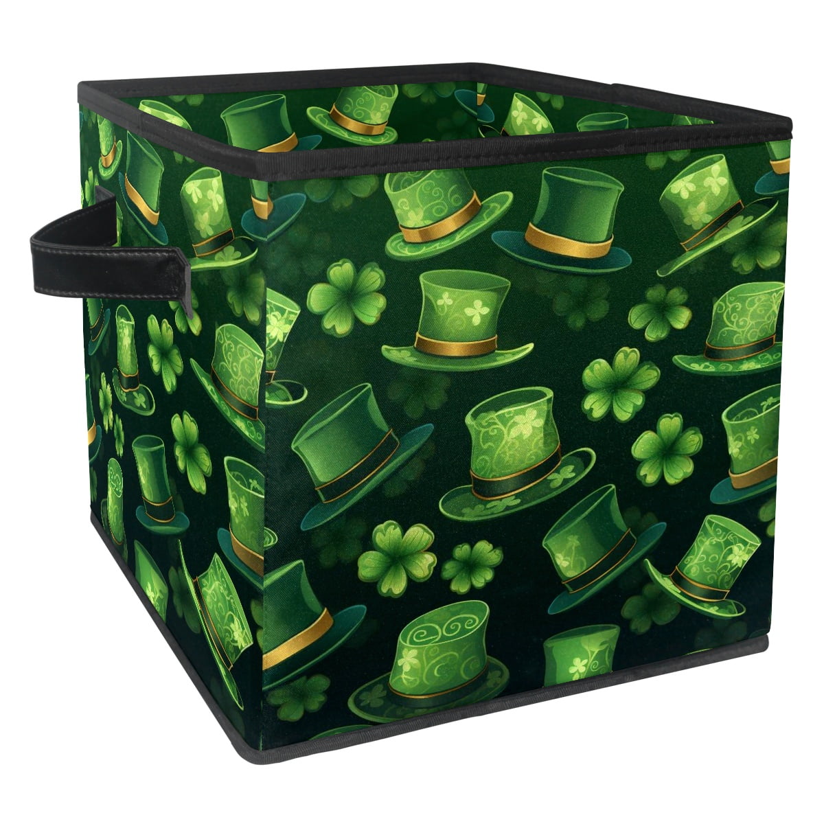 FeBohao Storage Bins Boxes Oxford Leather Handle Cube Foldable Towel ...