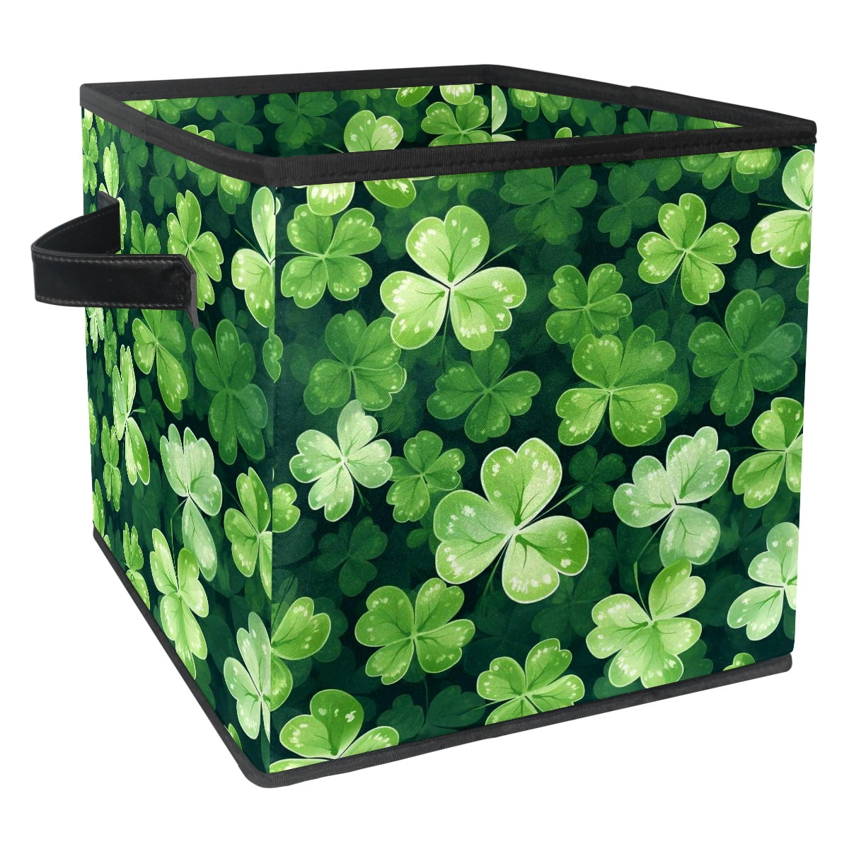 FeBohao Storage Bins Boxes Oxford Leather Handle Medium Collapsible ...