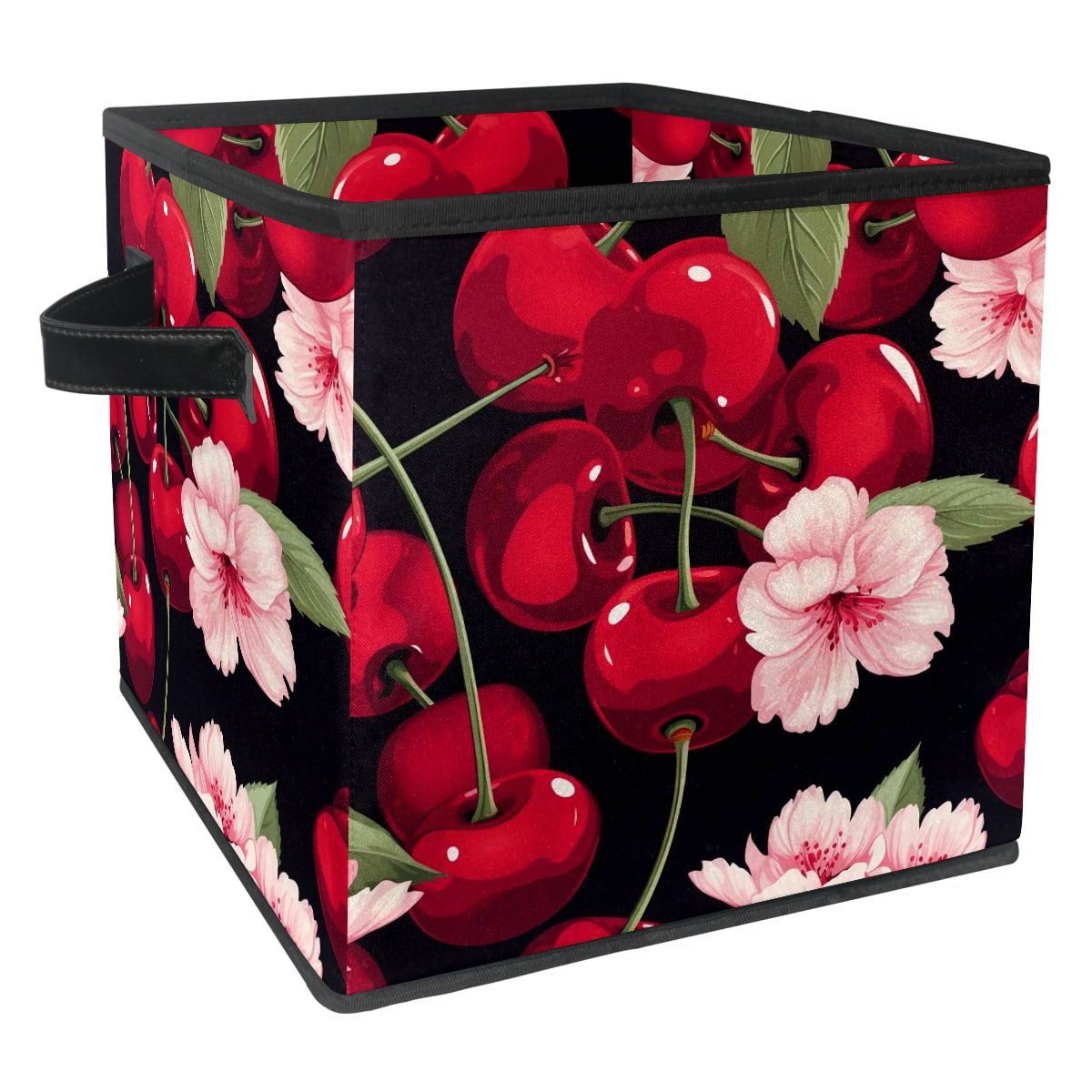 FeBohao Storage Bins Boxes Oxford Leather Handle Medium Foldable ...