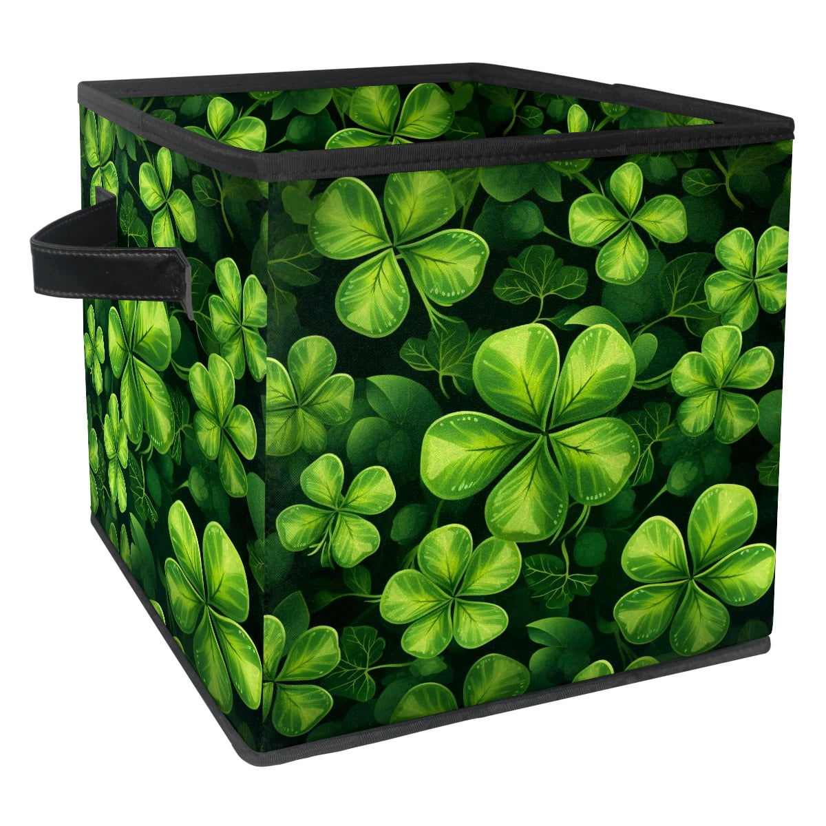 FeBohao Storage Boxes Bins Fabric Leather Handle Square Foldable Toy ...