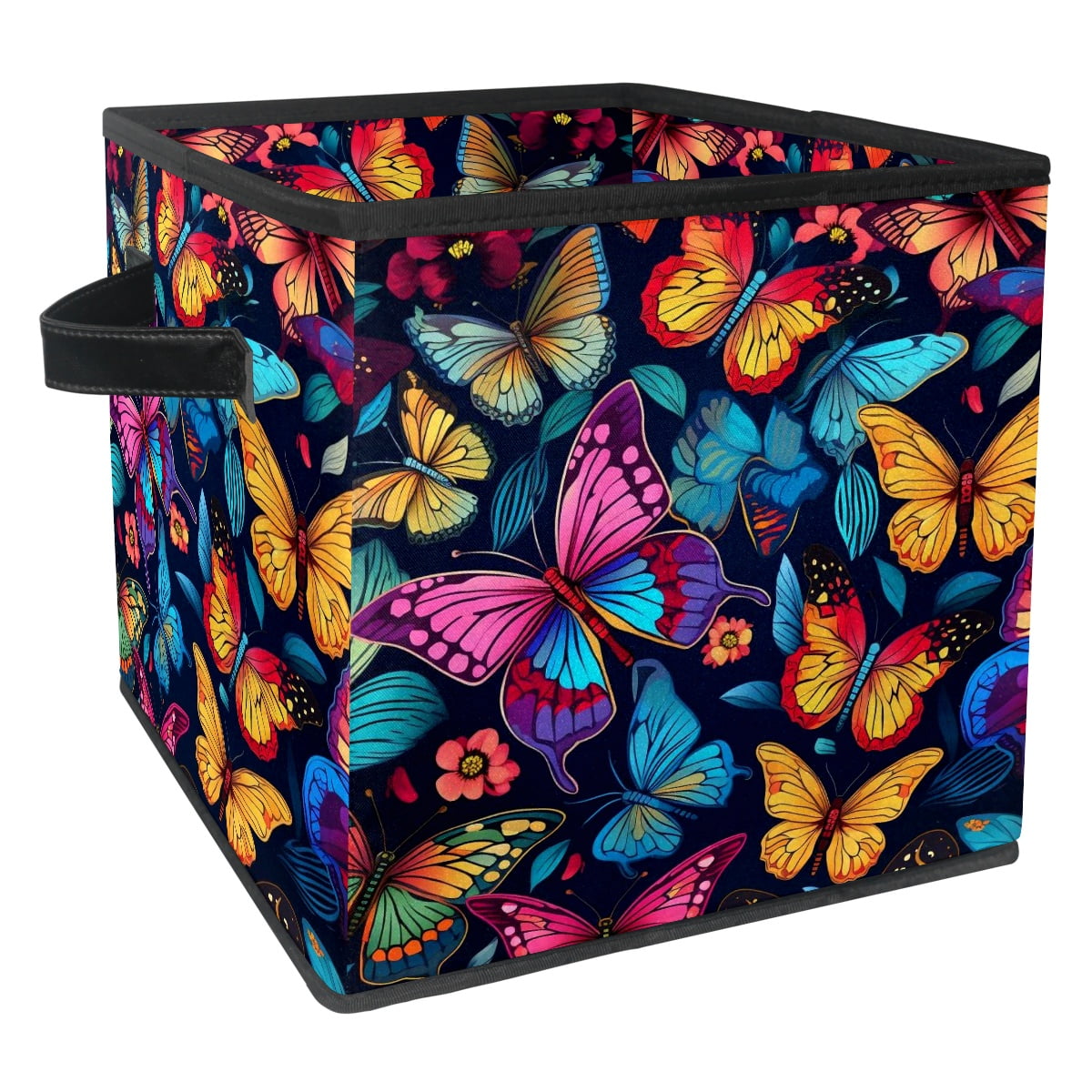 FeBohao Storage Boxes Bins Oxford with Cardboard Cube Collapsible ...