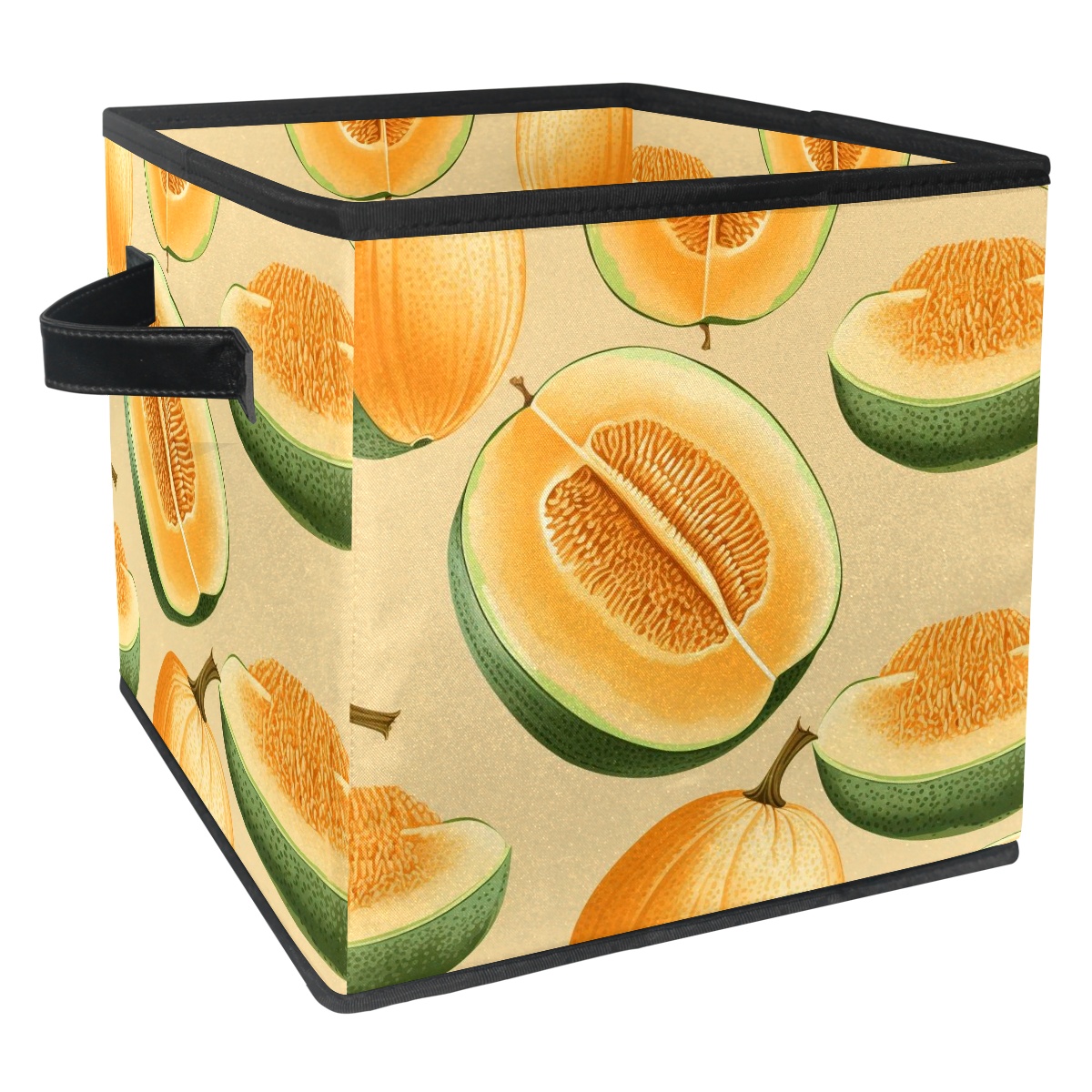 FeBohao Storage Boxes Bins Oxford Leather Handle Cube Collapsible ...