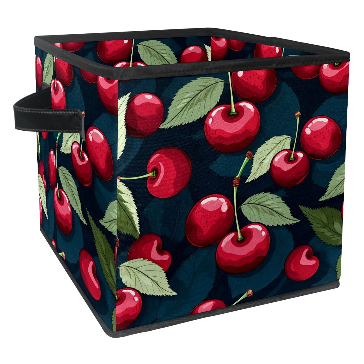 FeBohao Storage Boxes Bins Oxford Leather Handle Cube Collapsible ...