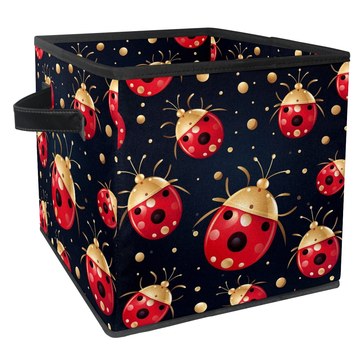 FeBohao Storage Boxes Bins Oxford Leather Handle Cube Collapsible Sock ...