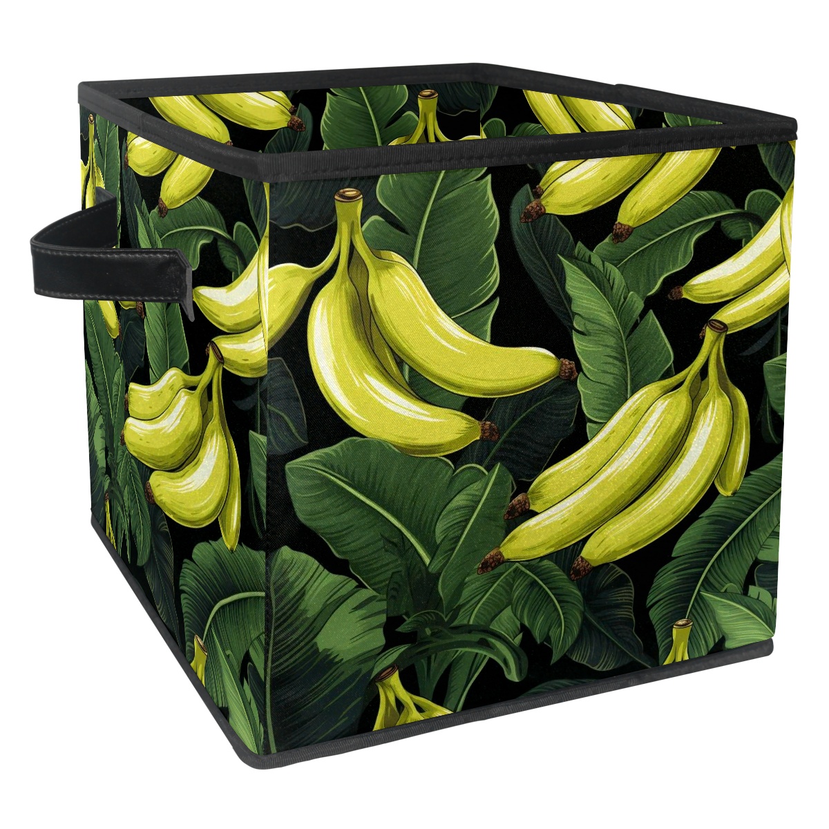 FeBohao Storage Boxes Bins Oxford Leather Handle Cube Foldable Book ...