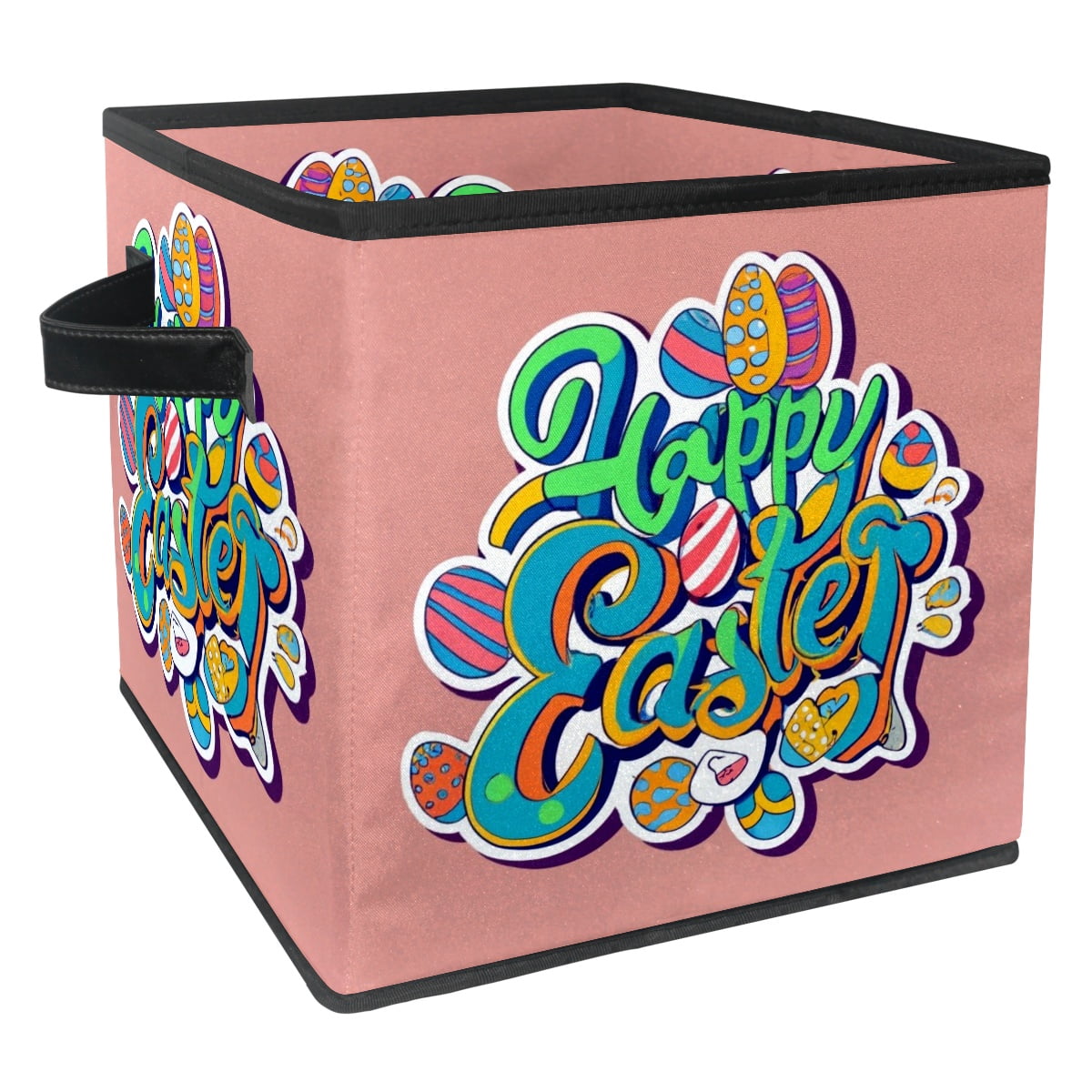 FeBohao Storage Boxes Bins Oxford Leather Handle Medium Collapsible Toy ...