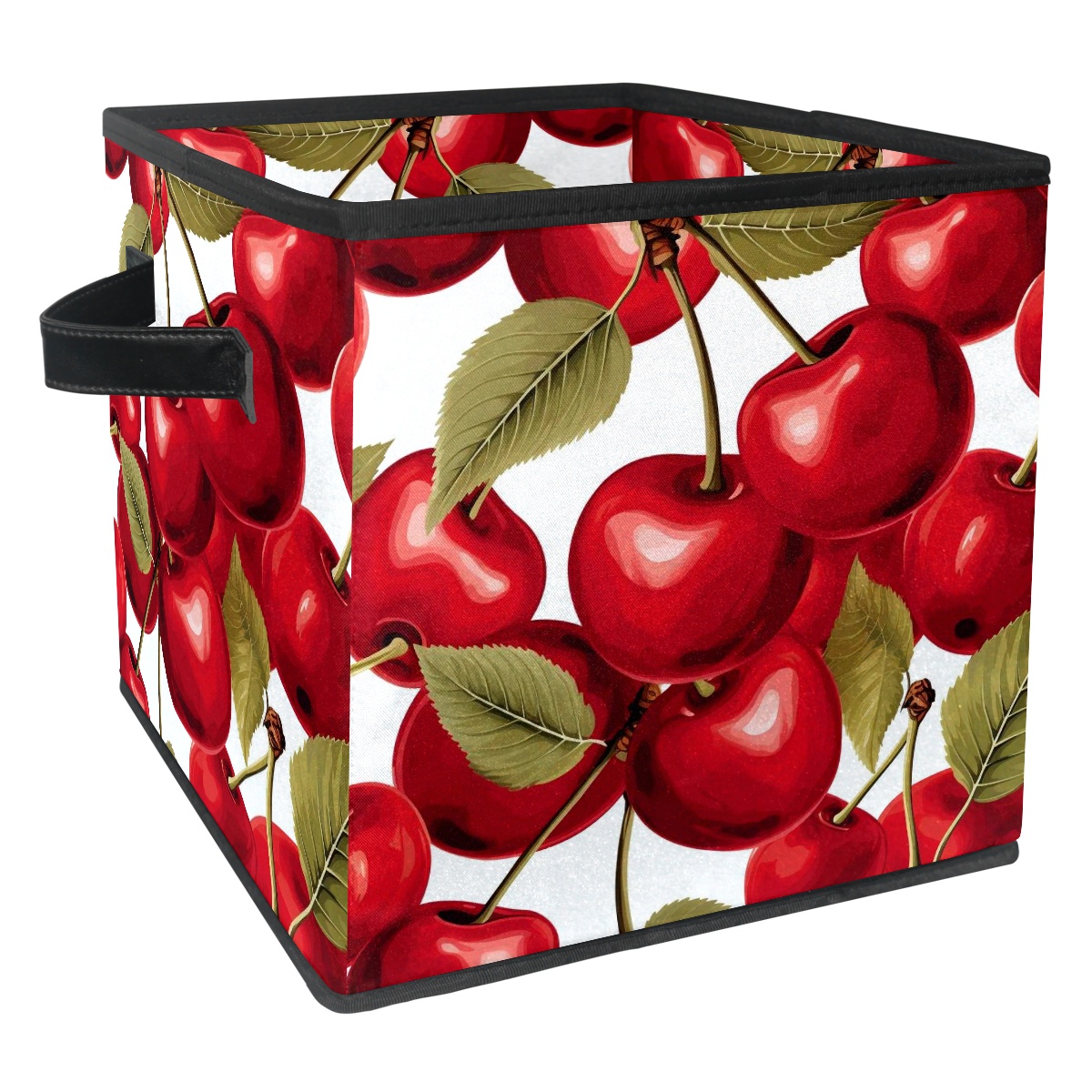 FeBohao Storage Boxes Bins Oxford Leather Handle Square Collapsible ...