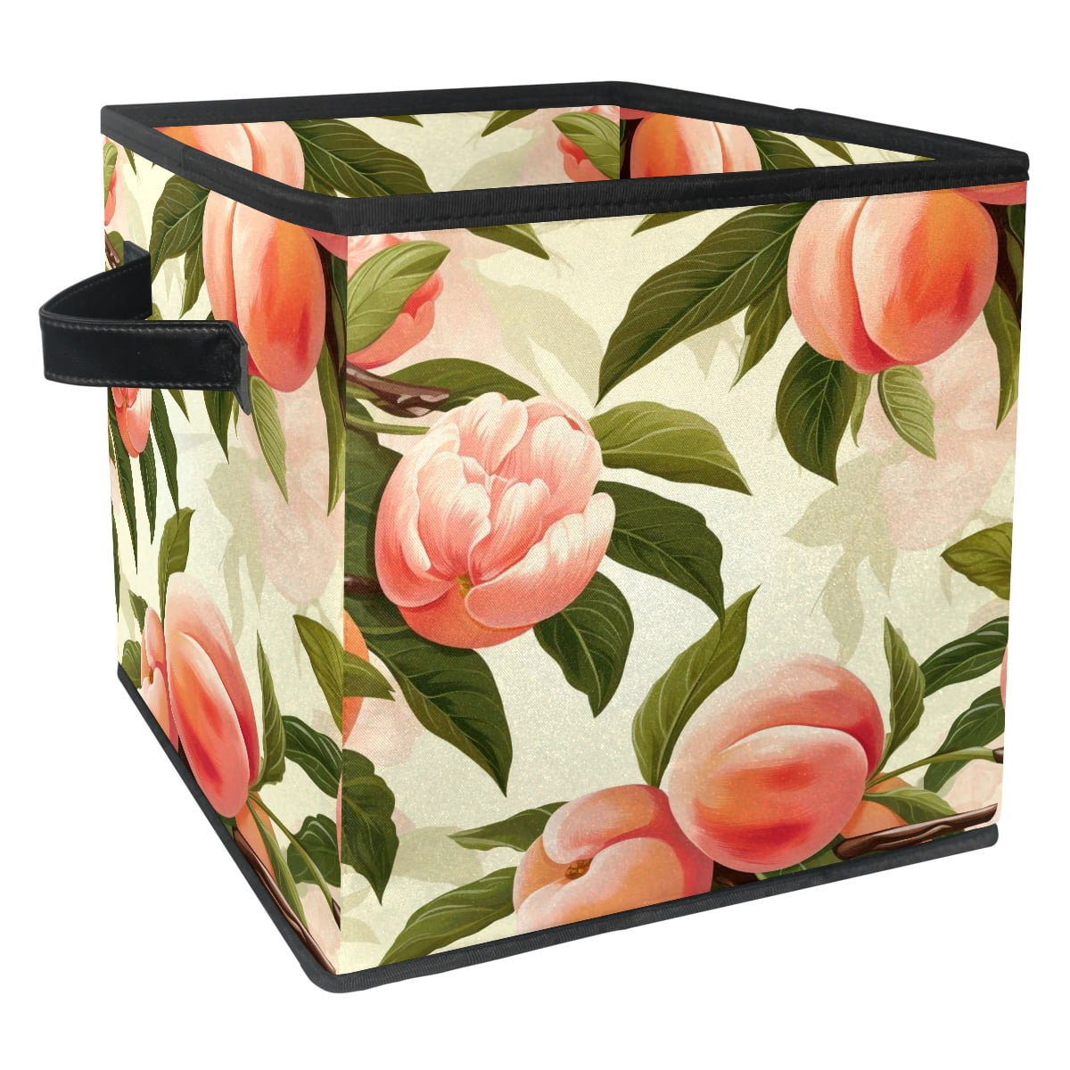 FeBohao Storage Boxes Bins Oxford Leather Handle Square Collapsible ...