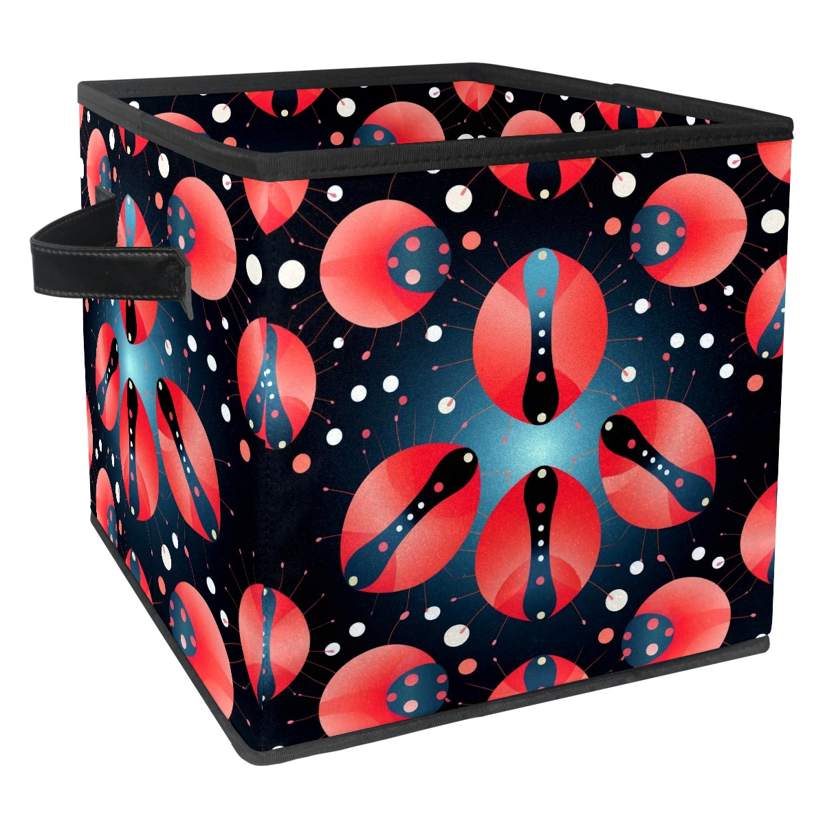 FeBohao Storage Boxes Bins Oxford Leather Handle Square Foldable ...