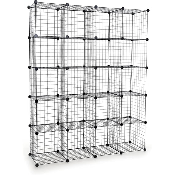 FeGemax - 14 * 14 inch Big Cube Multi Use DIY 20 Cube Wire Grid ...