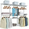 FeGemax 4 to 6 FT Custom Closet System, Wall Mounted With Hanging Rod ...