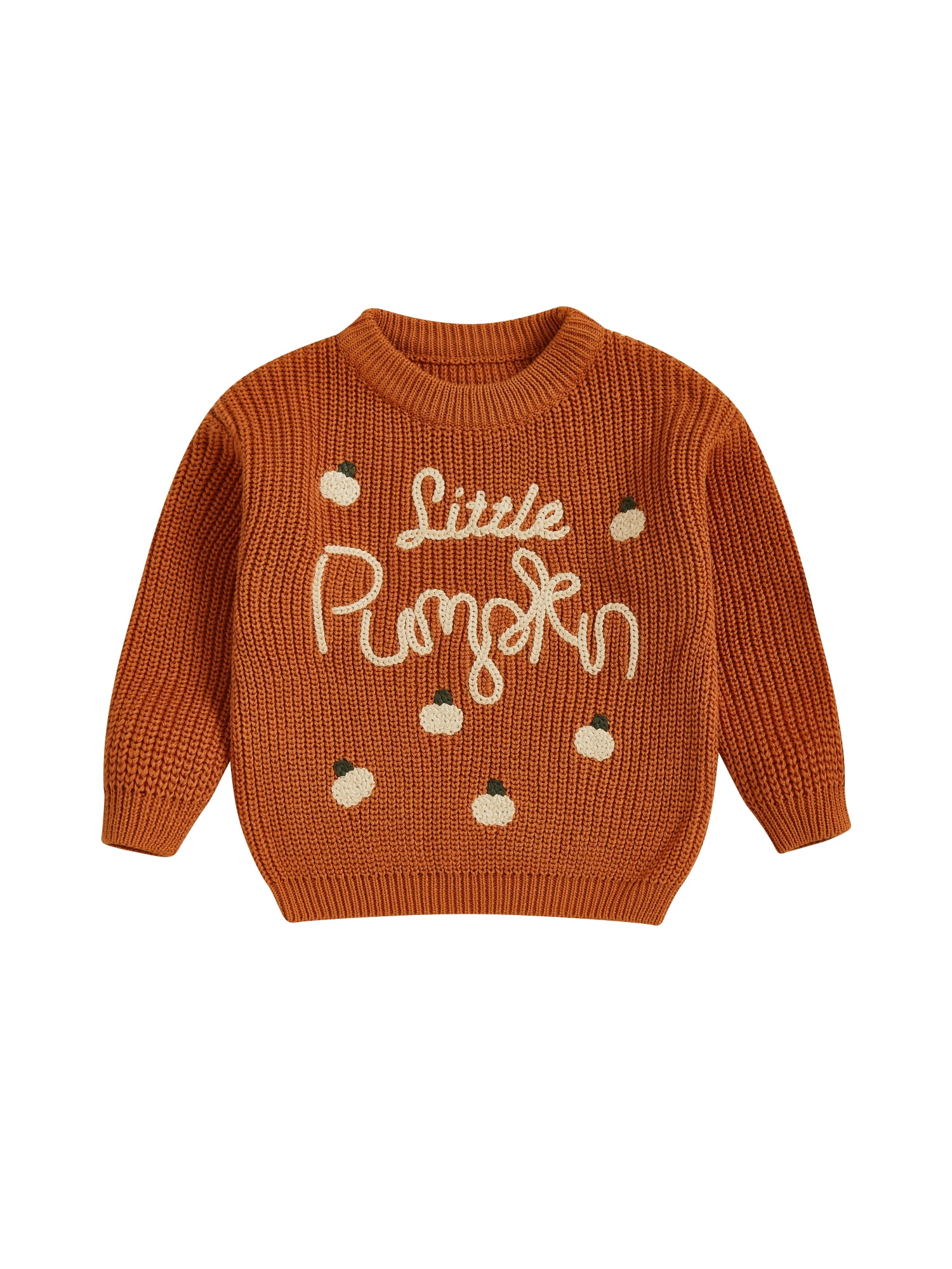 FeMereina Girls Halloween Knit Sweater Long Sleeve Round Neck Letter ...