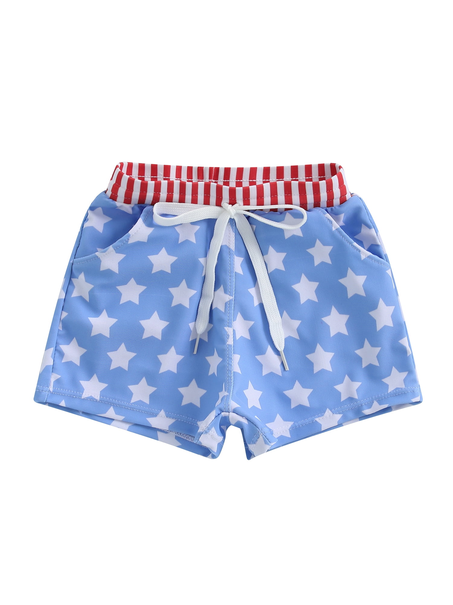 FeMereina Toddler Boys Beach Shorts Kids Independence Day Drawstring ...