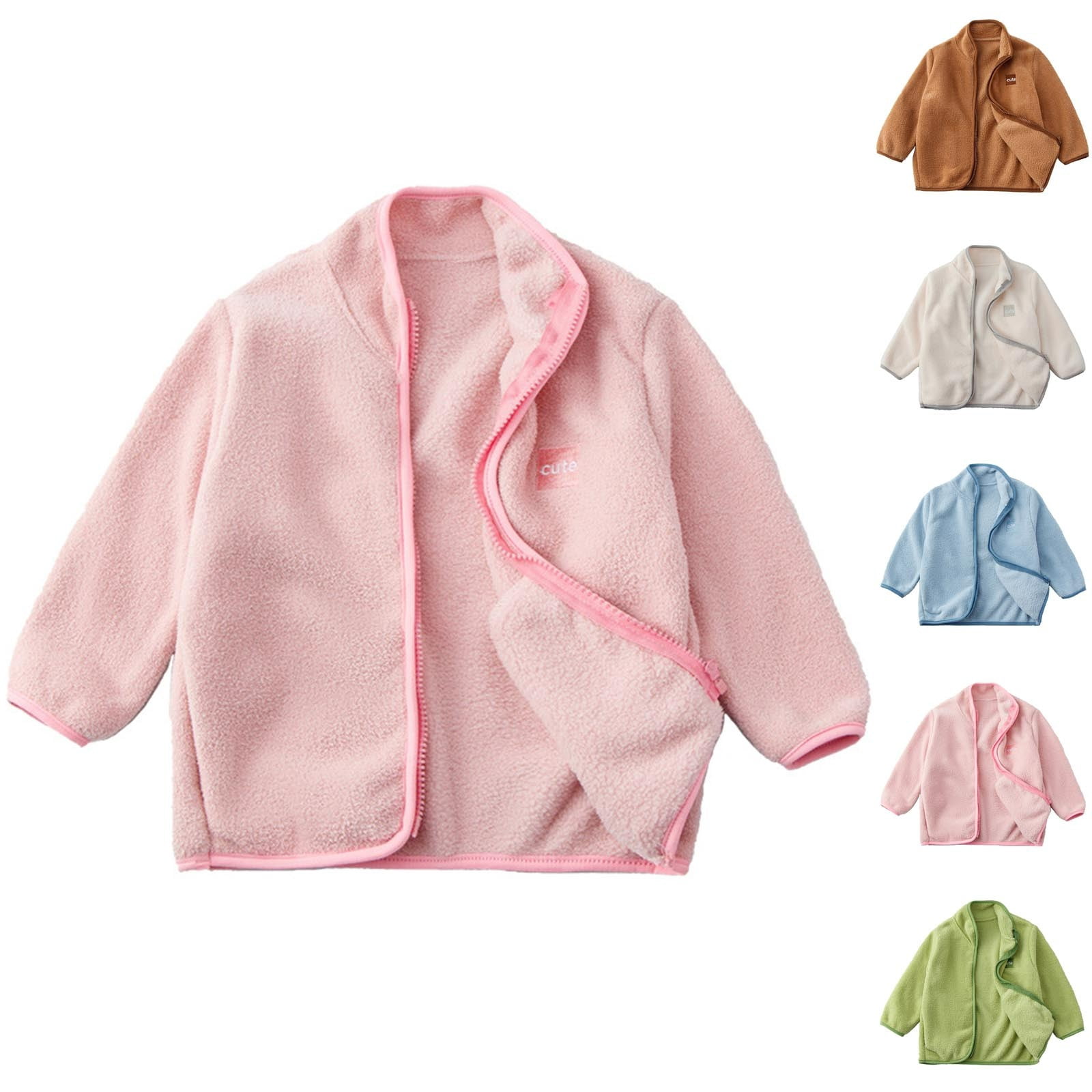 Feancey Baby Fleece Jacket Toddler Girls Boys Long Sleeve Zip Up Cute ...