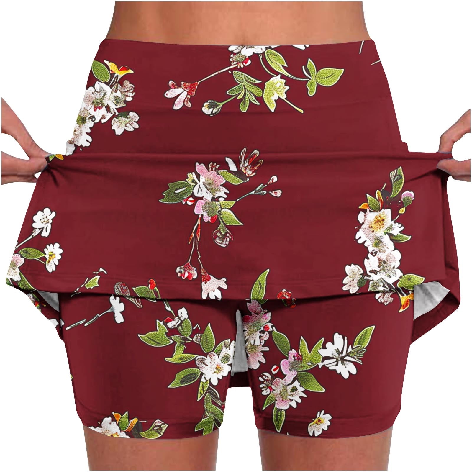 Feancey Boho Skorts for Women Plus Size Athletic Mini Skirts with ...