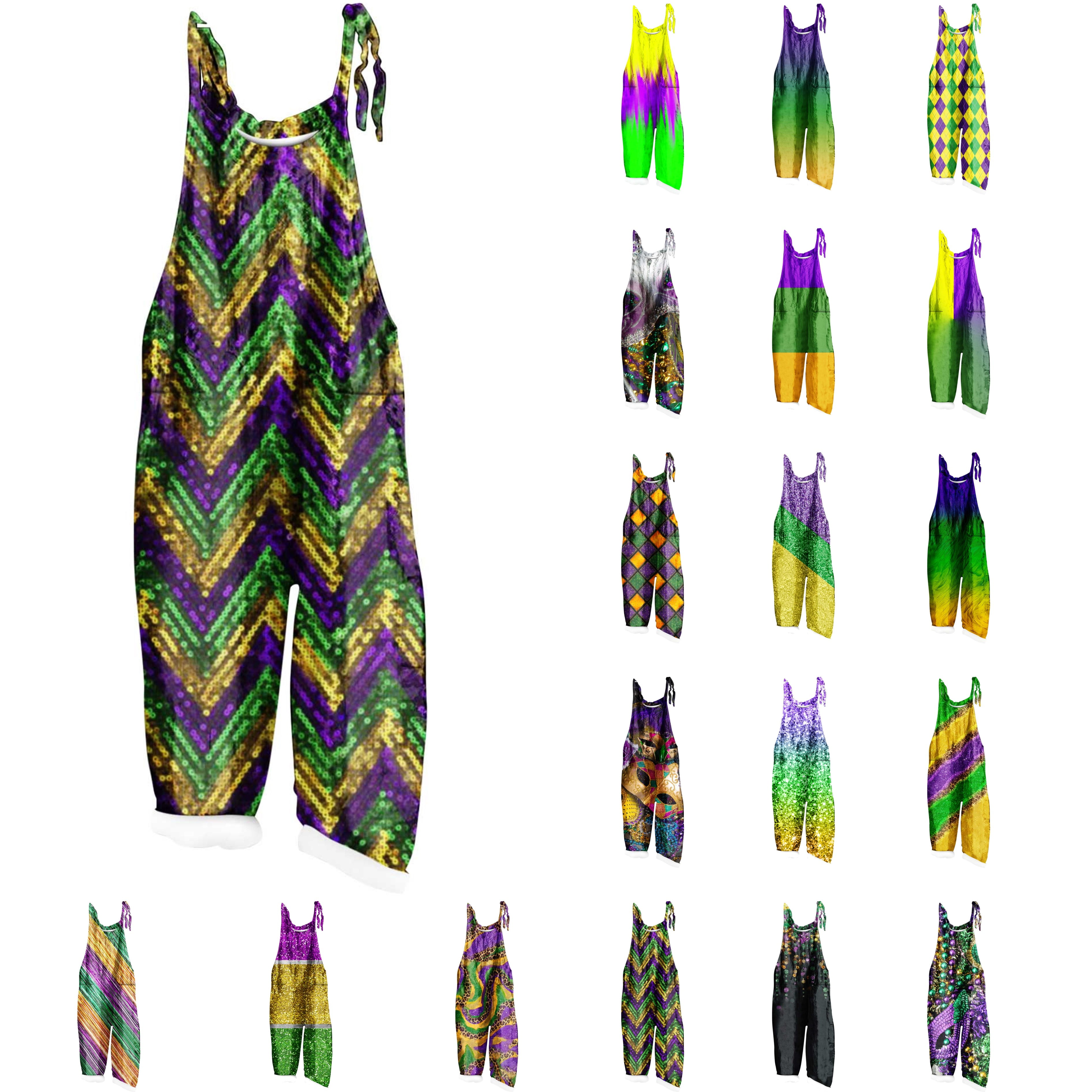 Feancey Sales Today of Today Women's Mardi Gras Jumpsuits Carnival ...